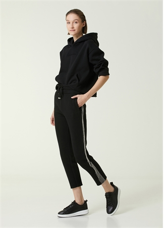 Allsaints Kadın Giselle Siyah Zincir Detaylı Eşofman Altı S EU