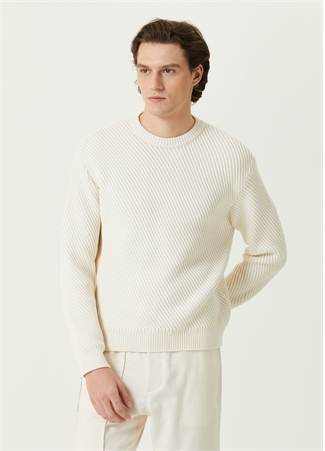 Solid Homme Erkek Ekru Bisiklet Yaka Kazak Bej 46 It Solid Homme Erkek Ekru Bisiklet Yaka Kazak Bej 46 It