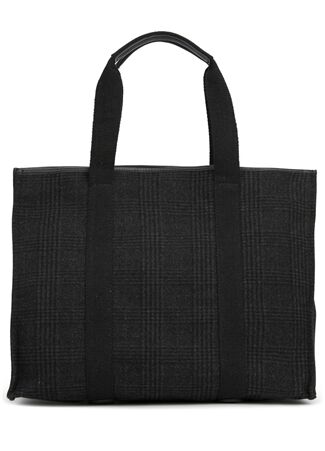 Beymen Kadın East West Lacivert Ekose Desenli Alışveriş Çantası EU