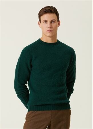 Howlin Erkek Yeşil Yün Kazak S EU Howlin Erkek Yeşil Yün Kazak S EU