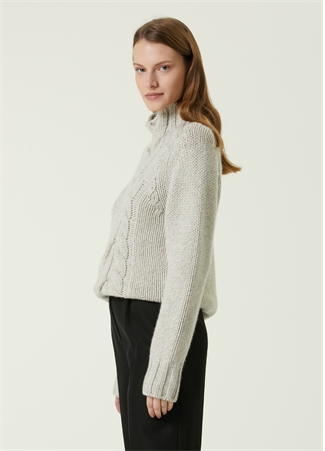 Kiton Kadın Gri Örgü Dokulu Kaşmir Triko 40 IT Kiton Kadın Gri Örgü Dokulu Kaşmir Triko 40 IT