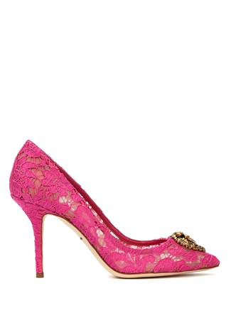 Dolce&Gabbana Kadın Lace Şeftali Stiletto Pembe 36 EU