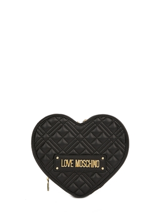 Love Moschino Kadın Siyah Kalp Formlu Kapitoneli Omuz Çantası EU Love Moschino Kadın Siyah Kalp Formlu Kapitoneli Omuz Çantası EU