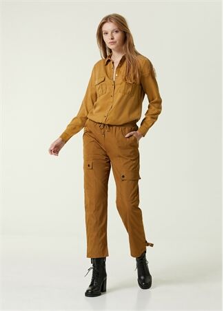 Network Kadın Regular Fit Camel Pantolon Kahverengi 36 EU