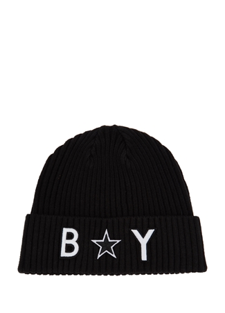 Boy London Erkek Siyah Logo Nakışlı Bere EU Boy London Erkek Siyah Logo Nakışlı Bere EU