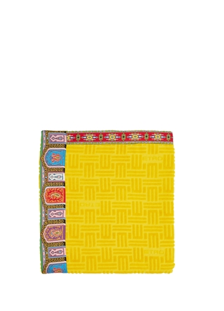 Etro Home Sarı Geometrik Desenli Logolu Plaj Havlusu Etro Home Sarı Geometrik Desenli Logolu Plaj Havlusu