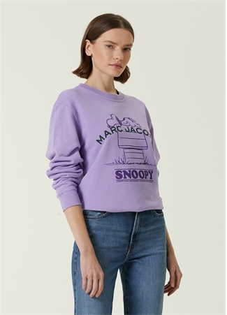 Marc Jacobs (The) Kadın x Peanuts Lila Bisiklet Yaka Sweatshirt Mor S EU Marc Jacobs (The) Kadın x Peanuts Lila Bisiklet Yaka Sweatshirt Mor S EU