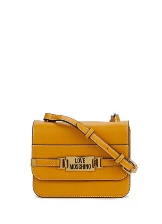Love Moschino Kadın Sarı Logolu Omuz Çantası EU