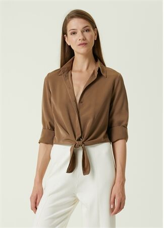 Beymen Club Kadın Haki Beli Bağcıklı Gömlek XS