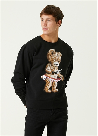 Domrebel Erkek Snap Siyah Figür Detaylı Sweatshirt L EU Domrebel Erkek Snap Siyah Figür Detaylı Sweatshirt L EU