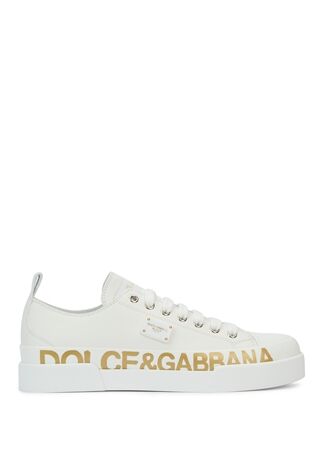 Dolce&Gabbana Kadın Portofino Beyaz Logolu Sneaker 36 EU Dolce&Gabbana Kadın Portofino Beyaz Logolu Sneaker 36 EU