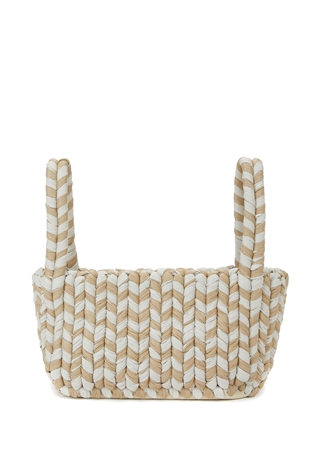 Nanushka Kadın Krem Bej Örgü Dokulu Omuz Çantası Eu