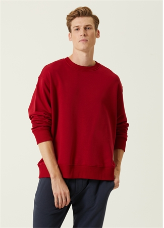 Blender Originated Erkek Kırmızı Basic Sweatshirt Bordo S EU