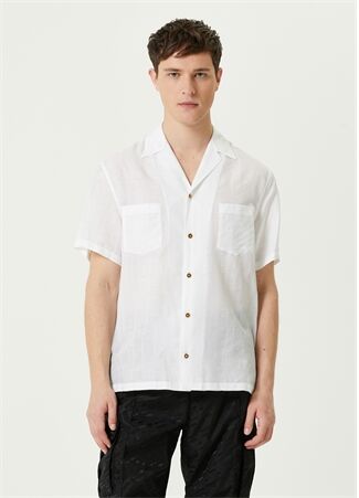 Versace Erkek Beyaz Kısa Kollu Gömlek 46 It Versace Erkek Beyaz Kısa Kollu Gömlek 46 It