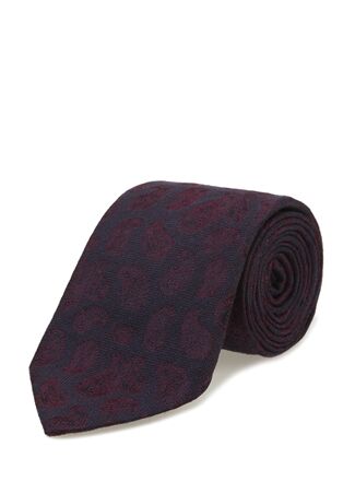 Fiorio Erkek Lacivert Şal Desenli İpek Kravat EU
