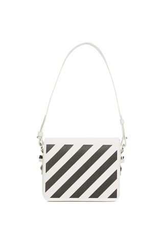 Off-White Kadın Beyaz Şerit Detaylı Deri Çanta EU