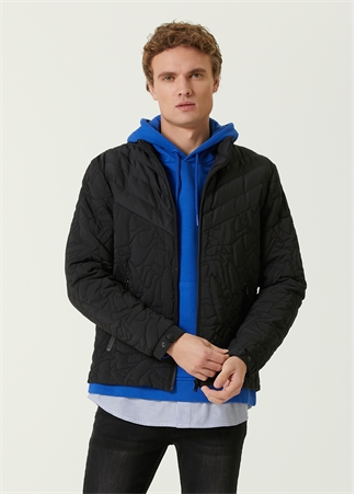 Beymen Club Erkek Siyah Kapüşonlu Monogram Logolu Mont S Beymen Club Erkek Siyah Kapüşonlu Monogram Logolu Mont S
