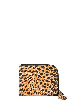 Ganni Kadın Leopar Desenli Kartlık Kahverengi EU