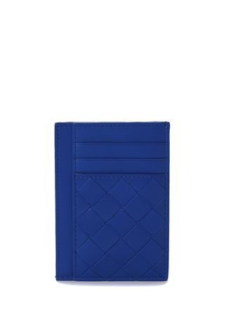 Bottega Veneta Erkek Mavi Örgü Dokulu Deri Kartlık EU
