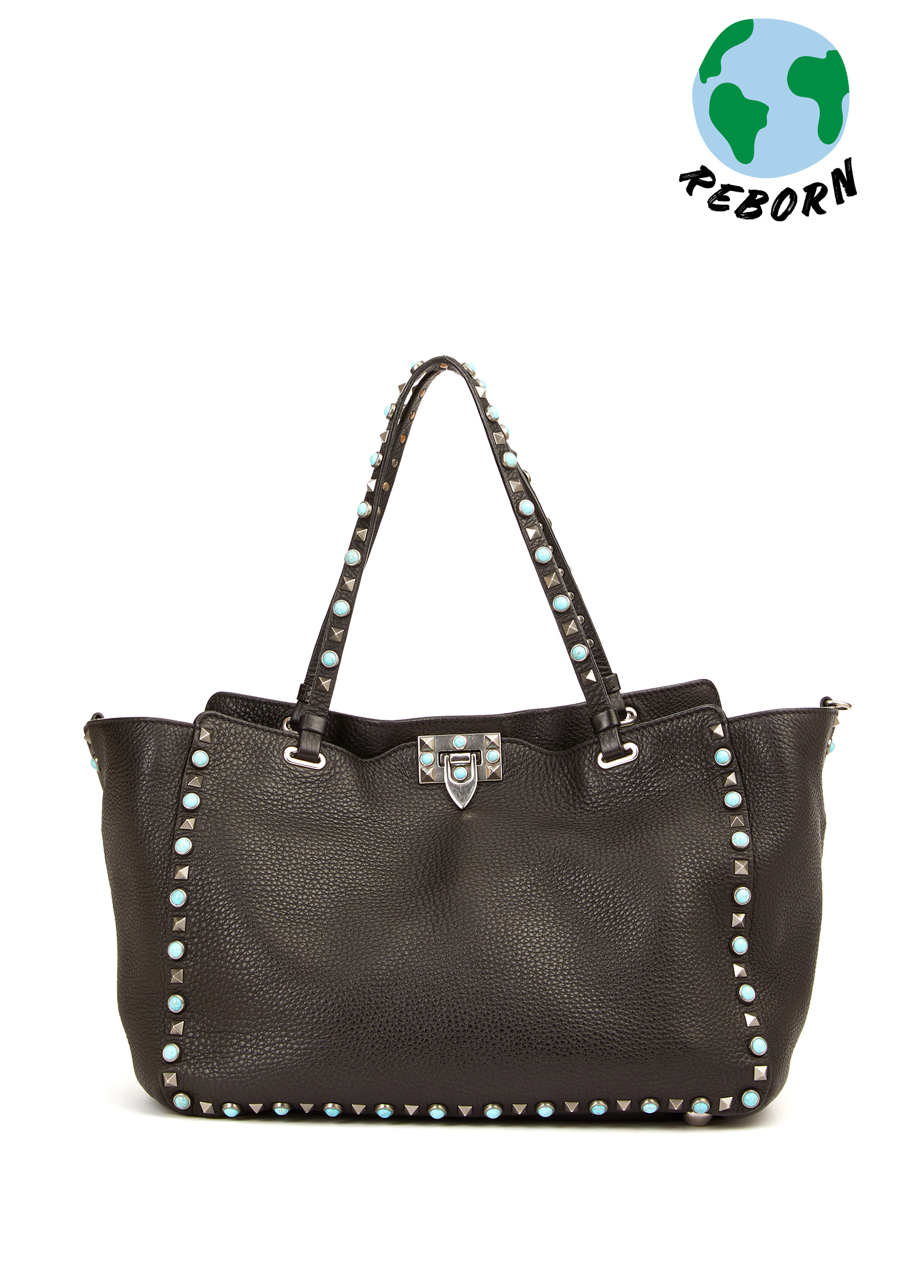 Beymen Reborn - Valentino Garavani Rolling Rockstud Bag - Black