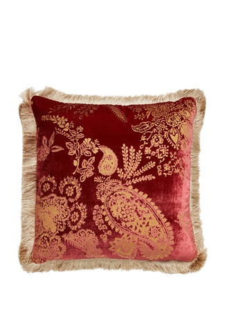 Etro Home Kırmızı Etnik Desenli 45x45 Dekoratif Yastık Etro Home Kırmızı Etnik Desenli 45x45 Dekoratif Yastık