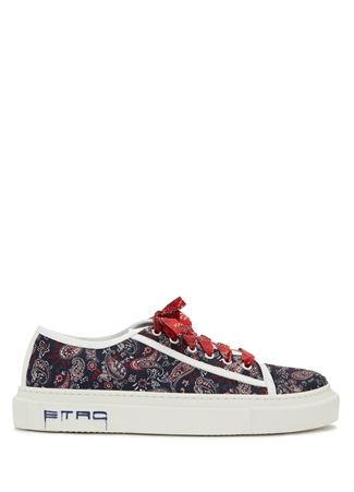 Etro Erkek Lacivert Mikro Şal Desenli Logolu Sneaker Mavi 40 EU Etro Erkek Lacivert Mikro Şal Desenli Logolu Sneaker Mavi 40 EU