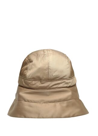 Inverni Kadın Vizon Büzgü Detaylı Şapka Bej S/M EU