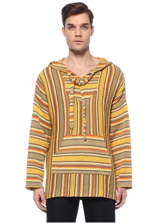 Faraway Erkek Tula Sarı Kapüşonlu Çizgili Kazak S Eu Faraway Erkek Tula Sarı Kapüşonlu Çizgili Kazak S Eu
