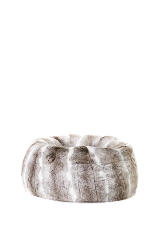 Mxhome Kahverengi Kaplan Nakış Detaylı Puf