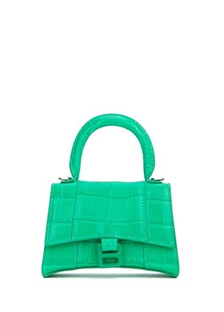 Balenciaga Kadın Hourglass Yeşil Deri Omuz Çantası EU Balenciaga Kadın Hourglass Yeşil Deri Omuz Çantası EU