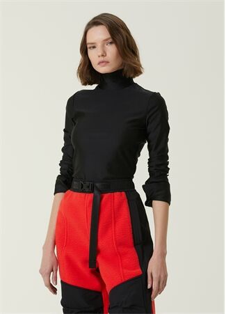 T by Alexander Wang Kadın Siyah Dik Yaka Streç Triko XS EU T by Alexander Wang Kadın Siyah Dik Yaka Streç Triko XS EU