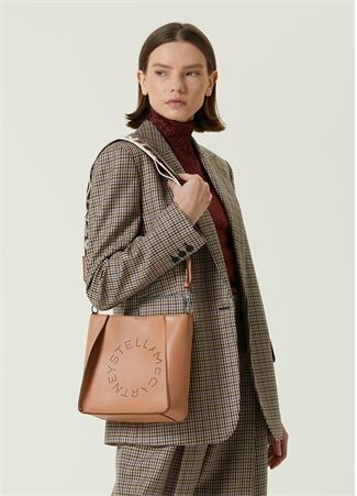 Stella McCartney Kadın Tailored Bell Bej Kazayağı Desenli Yün Ceket 40 IT Stella McCartney Kadın Tailored Bell Bej Kazayağı Desenli Yün Ceket 40 IT