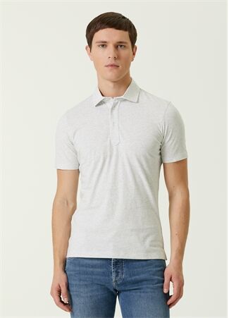 Brunello Cucinelli Erkek Gri Polo Yaka T-shirt S EU