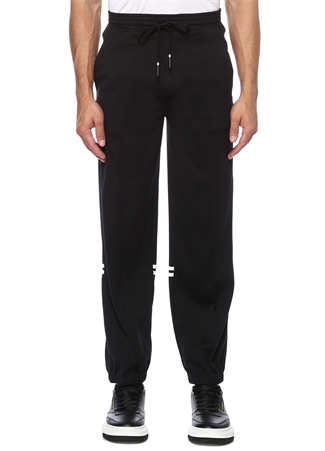 Neil Barrett Erkek Siyah Reflektif Şeritli Jogger Pantolon S EU