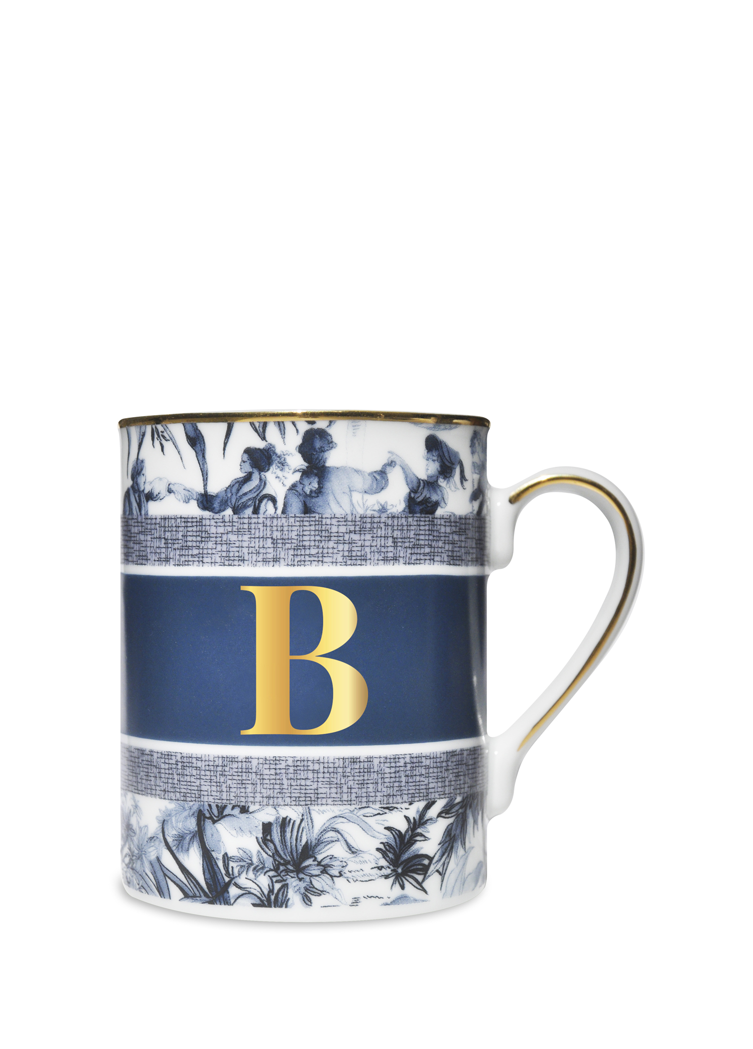 Baci Milano - Alphabet Blue B Letter Porcelain Mug