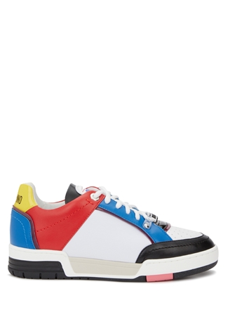 Moschino Kadın Colorblocked Logo Detaylı Sneaker Beyaz 36 EU Moschino Kadın Colorblocked Logo Detaylı Sneaker Beyaz 36 EU