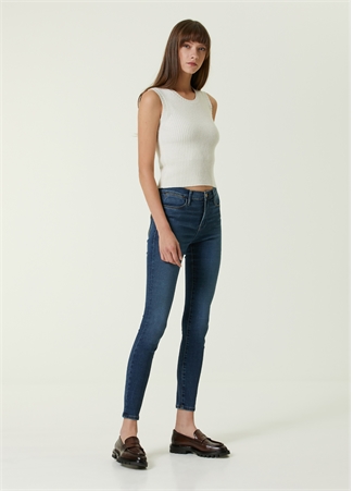 Frame Denim Kadın Le High Skinny Mavi Jean Pantolon Lacivert 23 US Frame Denim Kadın Le High Skinny Mavi Jean Pantolon Lacivert 23 US