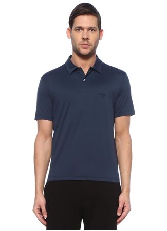 Prada Erkek Mavi Polo Yaka T-shirt M EU