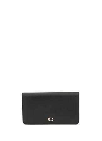 Coach Kadın Siyah Logolu Deri Cüzdan EU