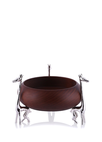 Accract Kahverengi Zürafa Detaylı Ahşap Dekoratif Kase Accract Kahverengi Zürafa Detaylı Ahşap Dekoratif Kase