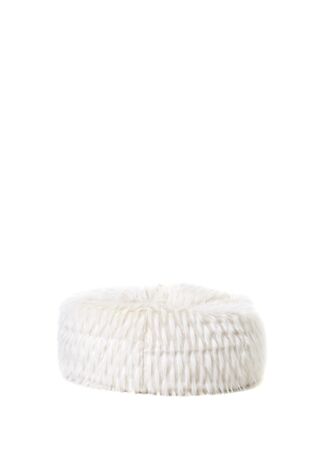 Mxhome Beyaz Dokulu Puf