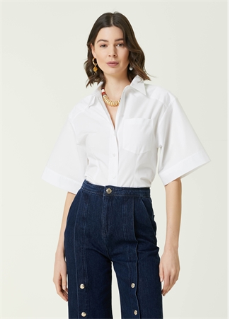 Beymen Collection Kadın Beyaz Kısa Kol Poplin Gömlek 42 Eu Beymen Collection Kadın Beyaz Kısa Kol Poplin Gömlek 42 Eu