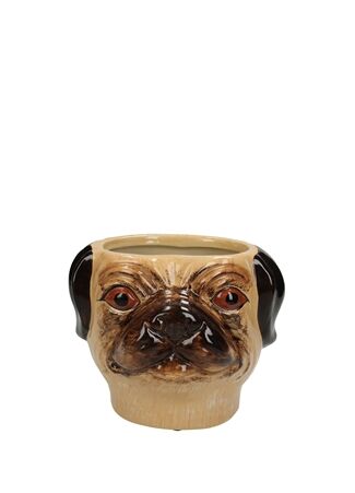 Kersten Kahverengi Köpek Formlu Seramik Vazo