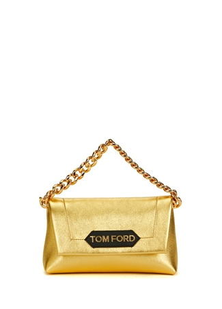 Tom Ford Kadın Gold Logo Detaylı Deri Çanta Altın Rengi EU Tom Ford Kadın Gold Logo Detaylı Deri Çanta Altın Rengi EU