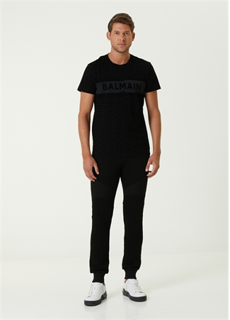 Balmain Erkek Siyah Beli Kordonlu Desenli Jogger Eşofman Altı M EU Balmain Erkek Siyah Beli Kordonlu Desenli Jogger Eşofman Altı M EU