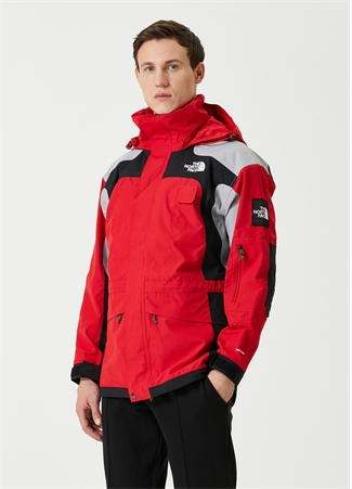 The North Face Erkek Kırmızı Kapüşonlu Logolu Mont L EU The North Face Erkek Kırmızı Kapüşonlu Logolu Mont L EU