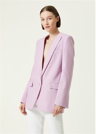 Stella McCartney Kadın Lila Yün Ceket Mor 42 IT