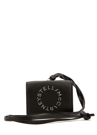 Stella McCartney Kadın Siyah Logo Detaylı Cüzdan EU
