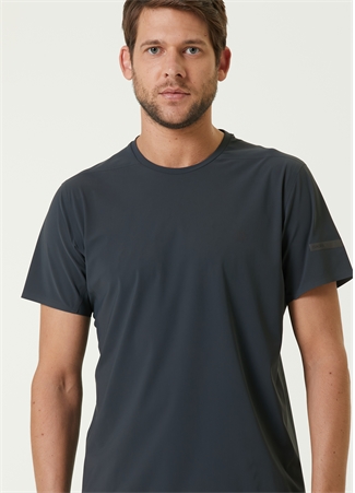 Isaora Erkek Gri Reflektif Şeritli T-shirt S EU