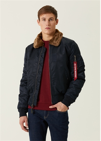 Alpha Industries Erkek Slim Fit Lacivert Bomber Mont S EU Alpha Industries Erkek Slim Fit Lacivert Bomber Mont S EU